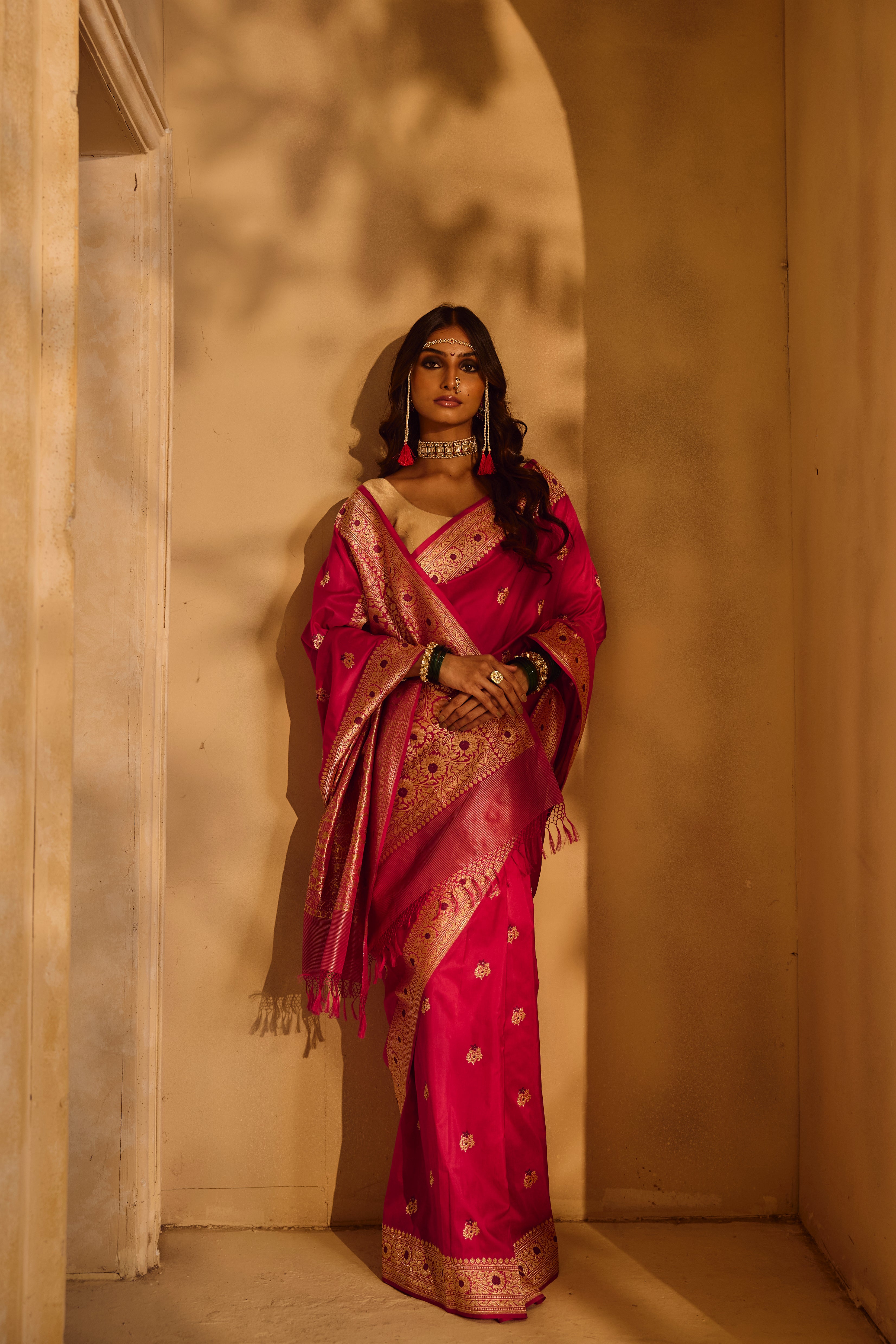 All Gold Zari Handloom Kadhua Banarasi Katan Silk Saree - Small Butida ...